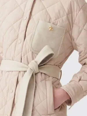 Fabiana Filippi Belted Quilted Shirt Jacket - Beige