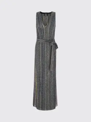 Missoni Striped Lurex Long Evening Gown With Sequins - Multicolor