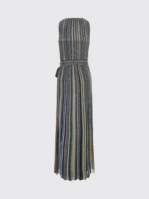 Missoni Striped Lurex Long Evening Gown With Sequins - Multicolor