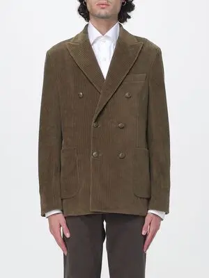 CIRCOLO 1901 Double-breasted Cotton Velvet Blazer With Patch Pockets - Green