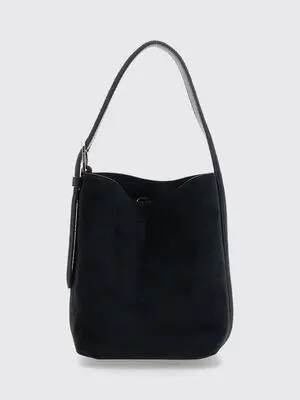 TOTEME Mini Suede Calfskin Handbag With Adjustable Handle - Black