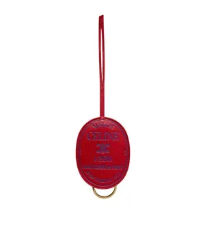 Celine Leather Medaillon Charm In Smooth Lambskin - Chilli Red