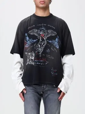 REPRESENT Relaxed Fit Long-sleeved Cotton T-shirt With Graphic Print