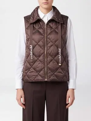 Max Mara Tregic High-neck Quilted Nylon Padded Gilet Bronze
