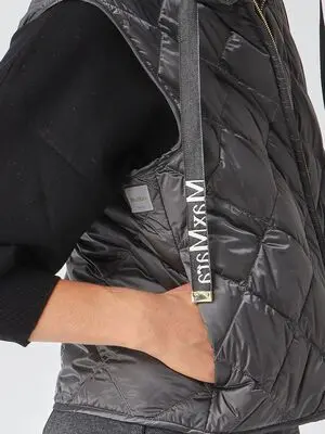 Max Mara Tregic High-neck Quilted Nylon Padded Gilet - Charcoal
