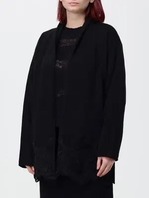 Fabiana Filippi Lace-trimmed Wool And Cashmere Robe Cardigan