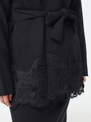 Fabiana Filippi Lace-trimmed Wool And Cashmere Robe Cardigan
