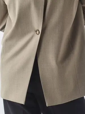 TWINSET Single-breasted Cropped Satin Blazer With Lapel Collar And Flap Pockets