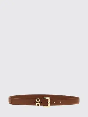 FERRAGAMO Double Gancini Adjustable Smooth Calfskin Leather Belt - Brown