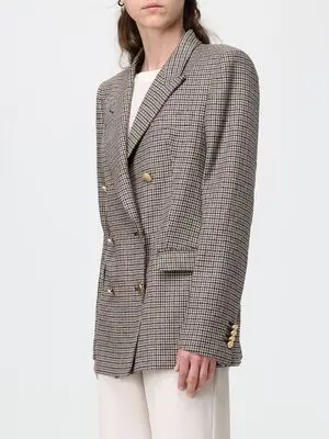 Tagliatore Double-breasted Houndstooth Silk And Cotton Blazer