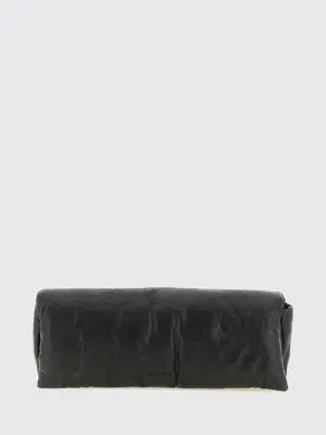 Rick Owens Rectangular Lambskin Leather Flap Clutch