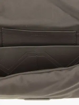 Rick Owens Rectangular Smooth Calfskin Leather Flap Clutch