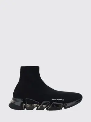 Balenciaga Speed 2.0 High-top Slip-on Sneakers In Technical Fabric With Logo - Black