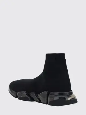 Balenciaga Speed 2.0 High-top Slip-on Sneakers In Technical Fabric With Logo - Black