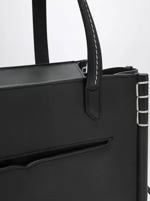 JW Anderson Contrast-stitching Full-grain Calfskin Shoulder Bag