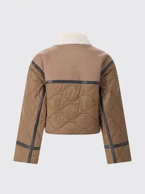 Max Mara Cropped Suede Leather Jacket With Fur Collar - Brown