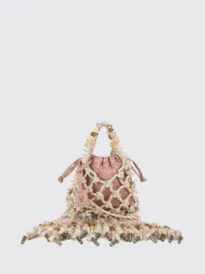 Kurt Geiger Embroidered Lace Mini Handbag With Fringes