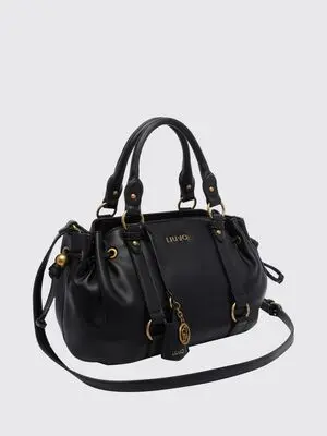Liu Jo Synthetic Leather Handbag With Double Handle And Charm - Black