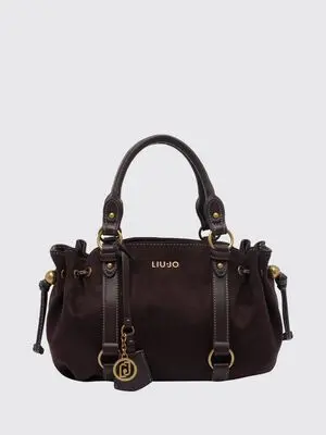 Liu Jo Gerona Handbag In Suede-effect Synthetic Leather With Charm - Red