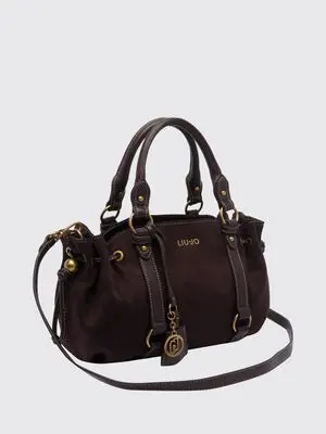 Liu Jo Gerona Handbag In Suede-effect Synthetic Leather With Charm - Red