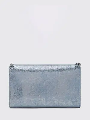 Stella McCartney Falabella Wallet On Chain In Eco Alter Mat With Metal Chain - Denim