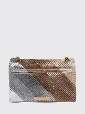Kurt Geiger Kensington Mini Shoulder Bag With Striped Embroidery And Rhinestones
