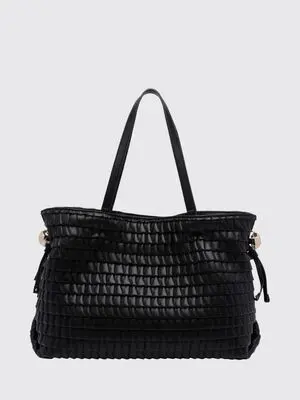 Liu Jo Synthetic Leather Shoulder Bag With Double Handle And Magnetic Closure - Black