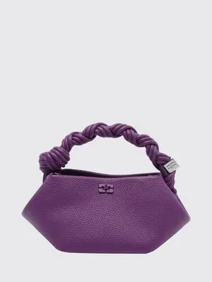 GANNI Small Bou Handbag With Braided Handle And Butterfly Logo - Violet