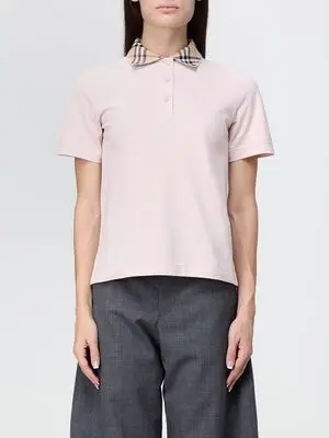 Burberry Cotton Polo Shirt With Check Pattern Collar And Ekd Logo Embroidery
