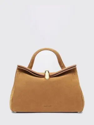 Jacquemus Valérie Suede Calfskin Handbag With Flat Handle - Brown
