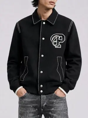 Philipp Plein Coster Monogram Shirt Jacket In Wool And Cashmere