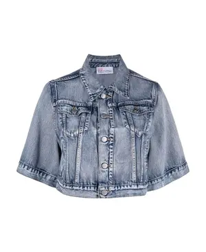 RED VALENTINO Logo Short Denim Jacket