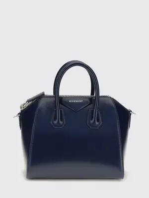 Givenchy Antigona Mini Bag In Smooth Calf Leather With Shoulder Strap - Blue