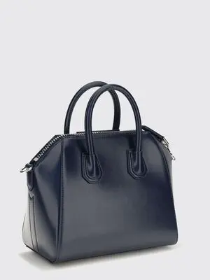 Givenchy Antigona Mini Bag In Smooth Calf Leather With Shoulder Strap - Blue
