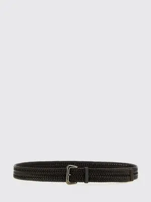 Brunello Cucinelli Braided Leather Belt With Monili Detail
