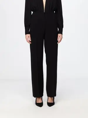 HANITA High-waisted Wide-leg Crêpe Palazzo Trousers - Black