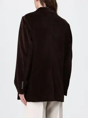CIRCOLO 1901 Single-breasted Velvet Blazer With Peak Lapels - Burnt