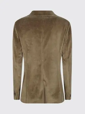 CIRCOLO 1901 Single-breasted Velvet Blazer With Slit Pockets - Beige