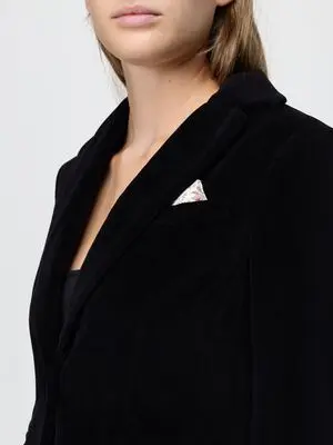 CIRCOLO 1901 Single-breasted Velvet Blazer With Slit Pockets