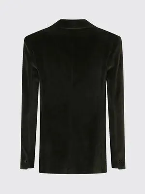 CIRCOLO 1901 Single-breasted Velvet Blazer With Slit Pockets - Green