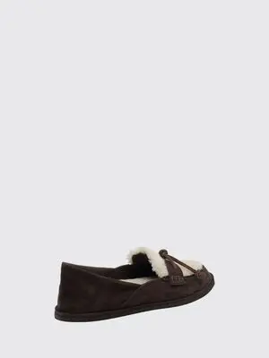 UGG Zora Bicolour Suede Loafers With Wool Lining - Brown
