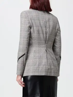 HANITA Double-breasted Houndstooth Rayon-blend Blazer