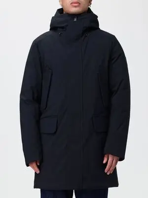SAVE THE DUCK Knee-length Softshell Parka With Hood And High Neck - Black
