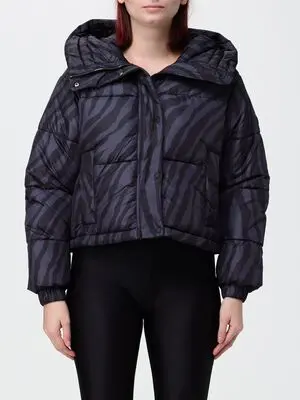 SAVE THE DUCK Animal Print Puffer Jacket With Sailor Collar - Blue