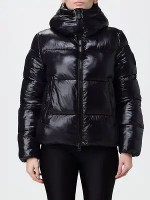 SAVE THE DUCK Biddy Puffer Jacket With Hood, High Neck And Thermoplume® Padding - Black