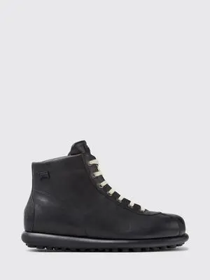 Camper Pelotas Lace-up Leather Ankle Boots With Side Zip
