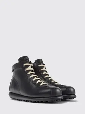 Camper Pelotas Lace-up Leather Ankle Boots With Side Zip