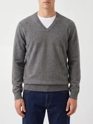 Brunello Cucinelli Pure Cashmere V-neck Jumper With Ribbed Trims