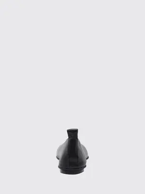 POEVE Nada Smooth Calf Leather Ballet Flats With Round Toe And Leather Sole