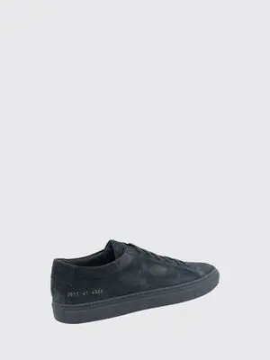 COMMON PROJECTS Achilles Premium Suede Low-top Sneakers With Printed Logo - Blue